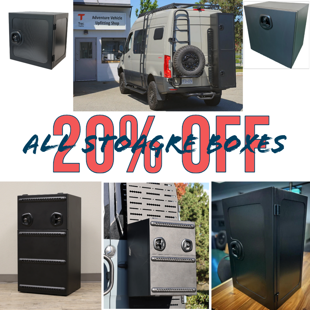 Carbon Fiber Storage Box - Grande | Camper Van Storage - Van Land