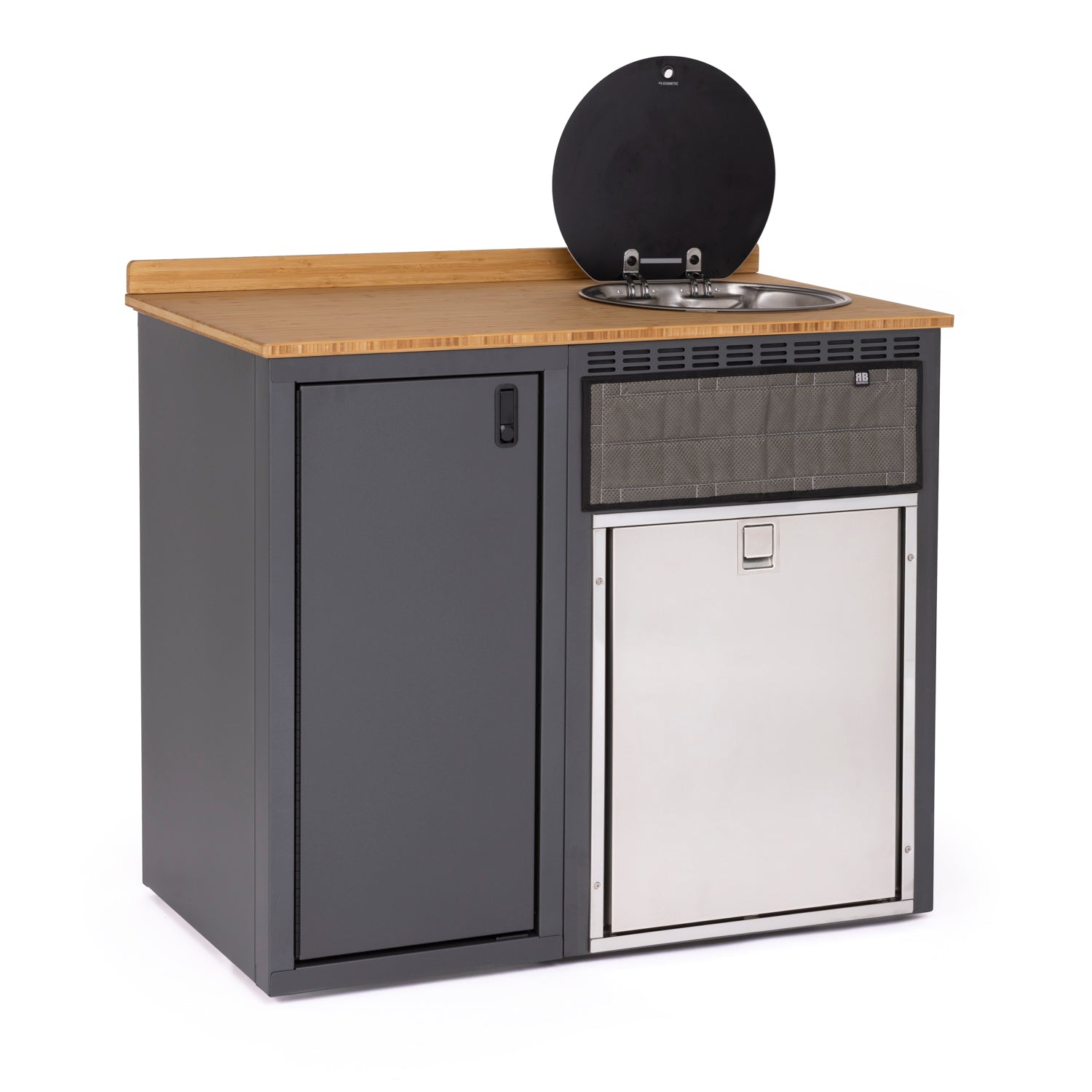 RB Components 42in Galley - Isotherm 85 Fridge Base Cabinet - Van Land