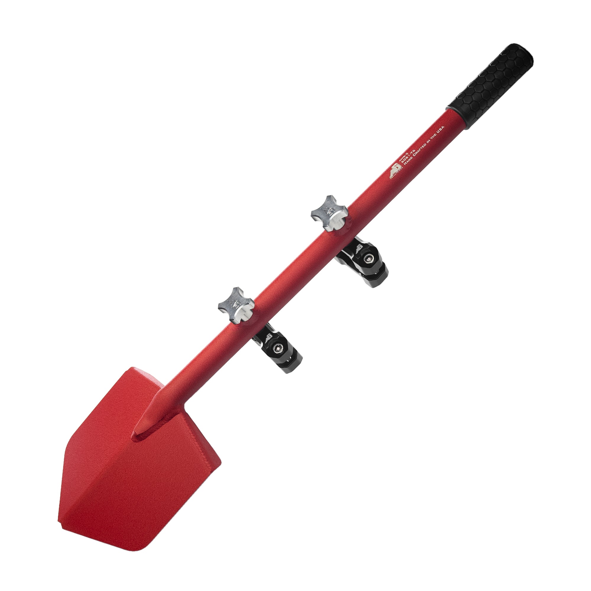 Shovel / Mount Combo - Red LONG Shovel / Black UMD with Knobs - Van Land