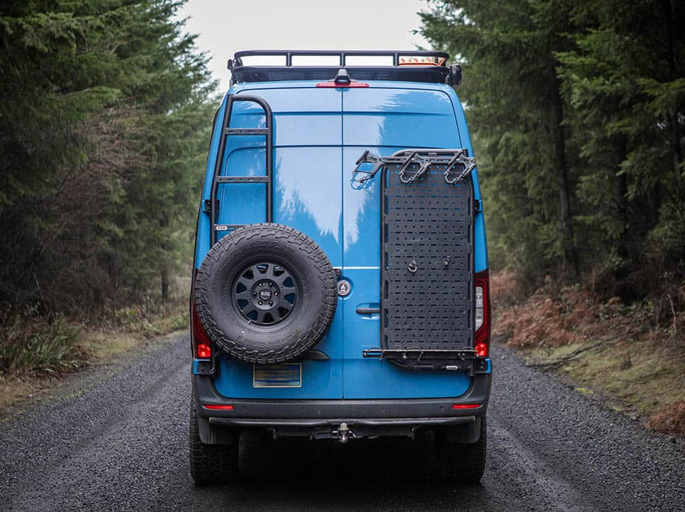 Flatline Van Co Sprinter Van Rear Ladder + Tire Carrier - Van Land