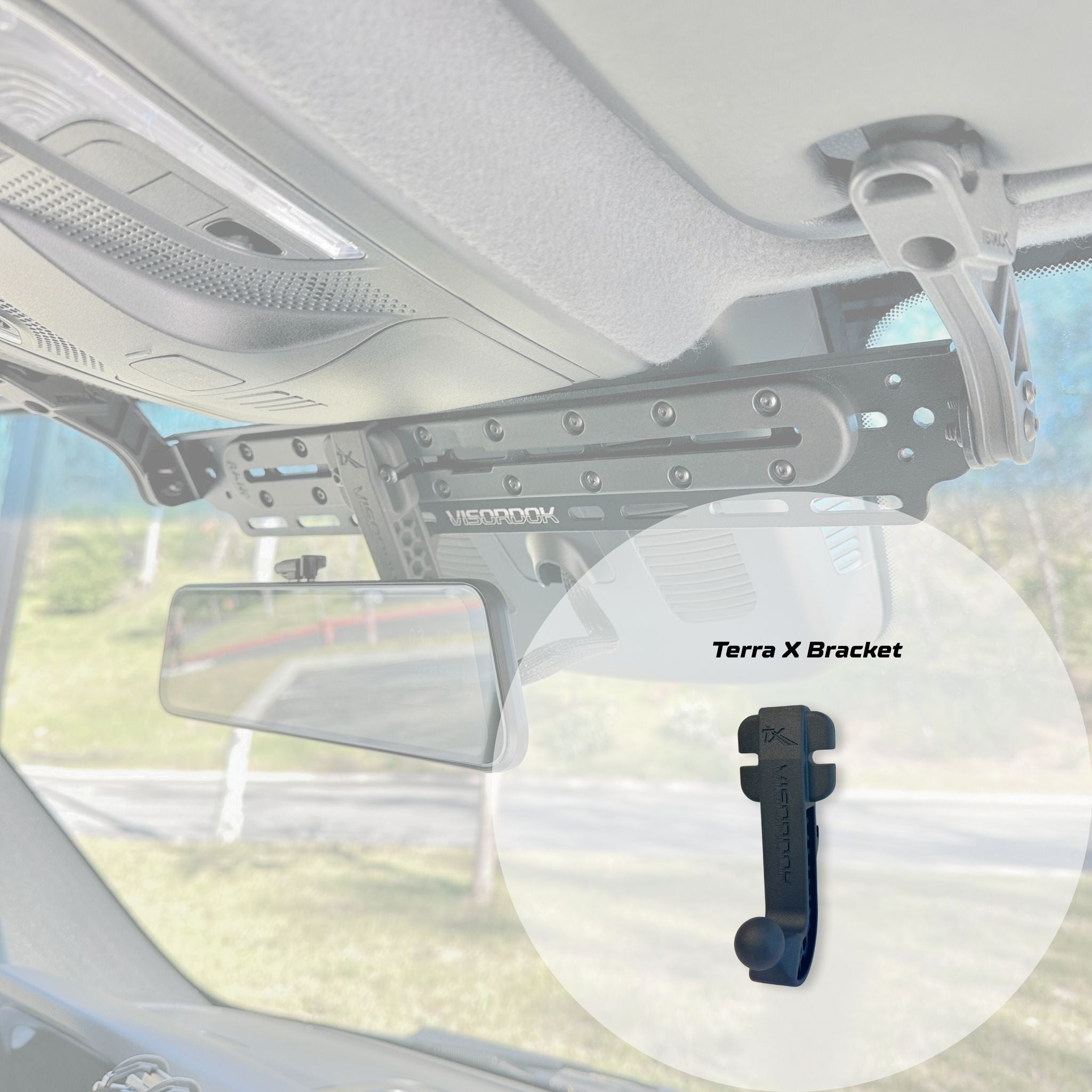 Terra X WOLFBOX Dash Cam Visordok Track Mounting Kit - Van Land