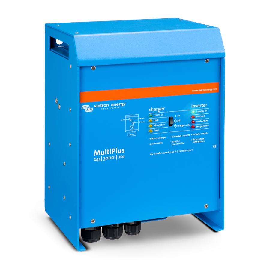 Victron MultiPlus 3000 Watt 12 Volt Inverter & 120 Amp Battery Charger ...